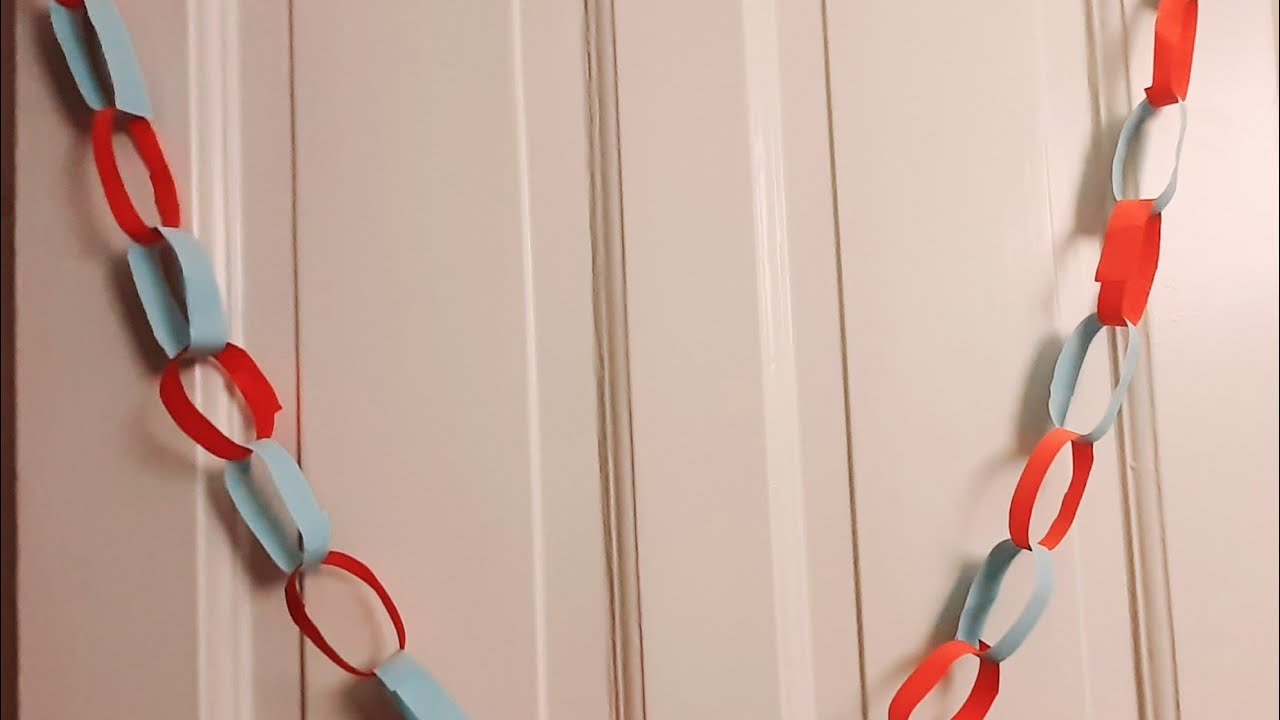 DIY paper decorations/Easy paper chain garland/Christmas decorations ...