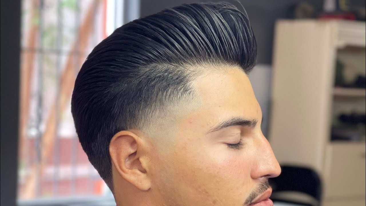 How to: pompadour with a high taper. - YouTube