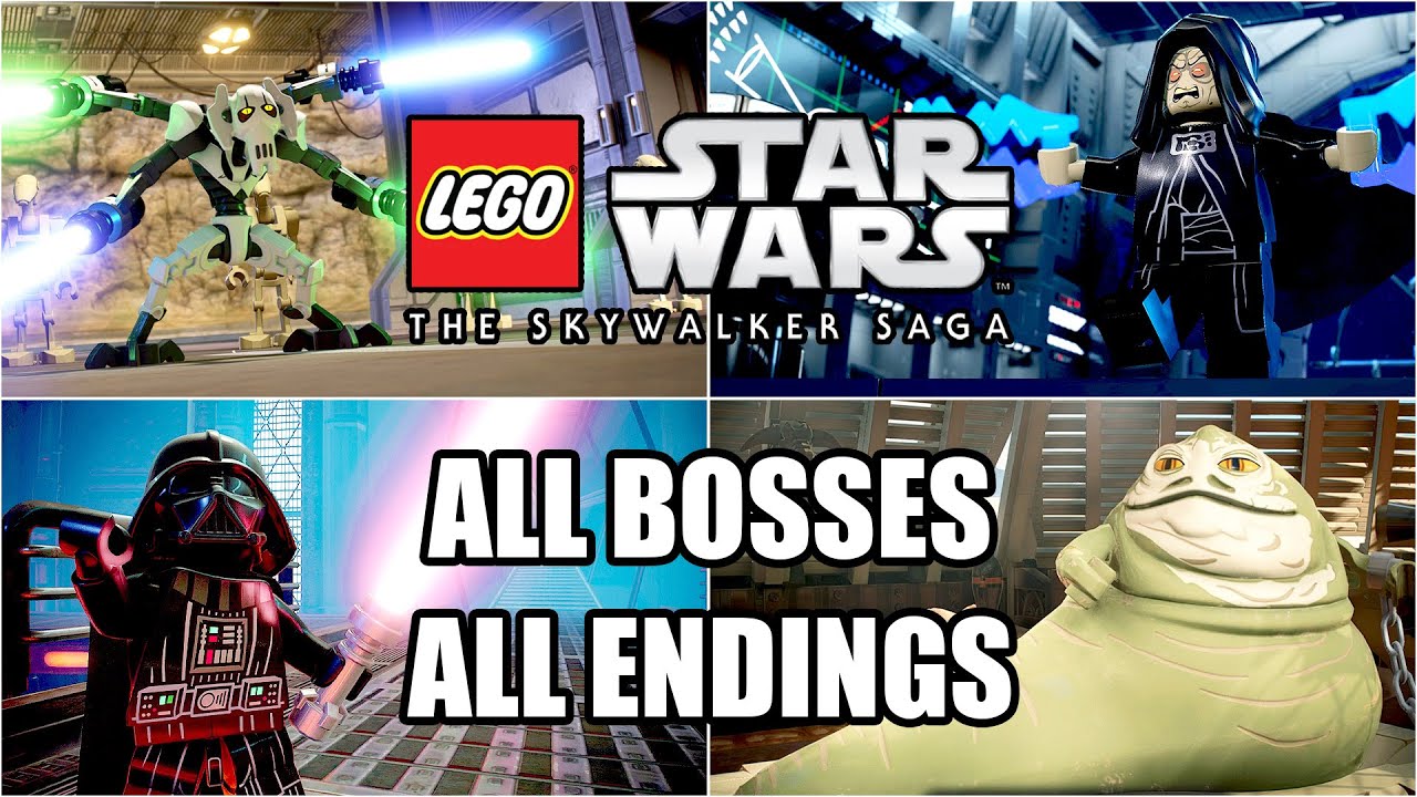 LEGO Star Wars: The Skywalker Saga - All Bosses & All ENDINGS - YouTube