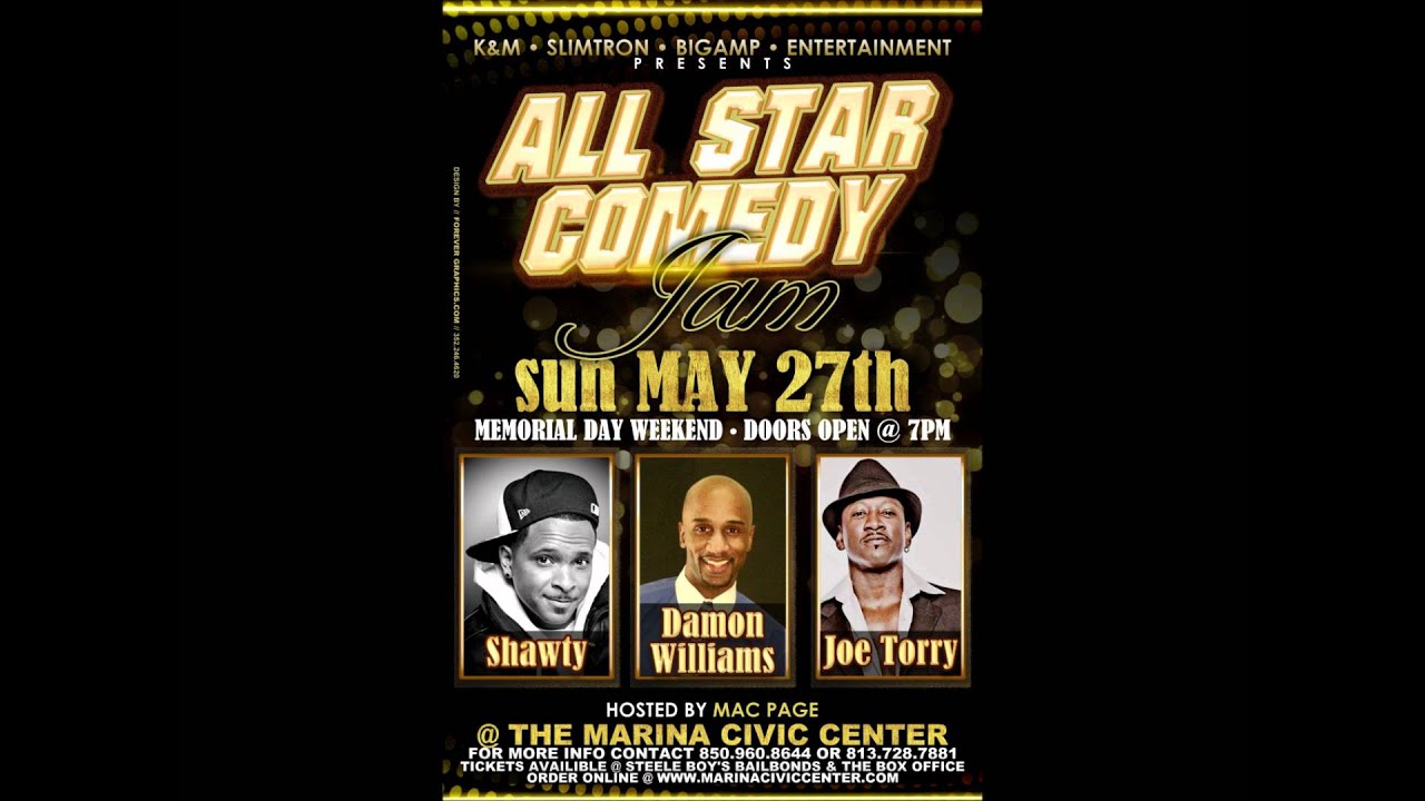 SHAWTY SPEAKS!! ALL STAR COMEDY JAM MAY27TH - YouTube
