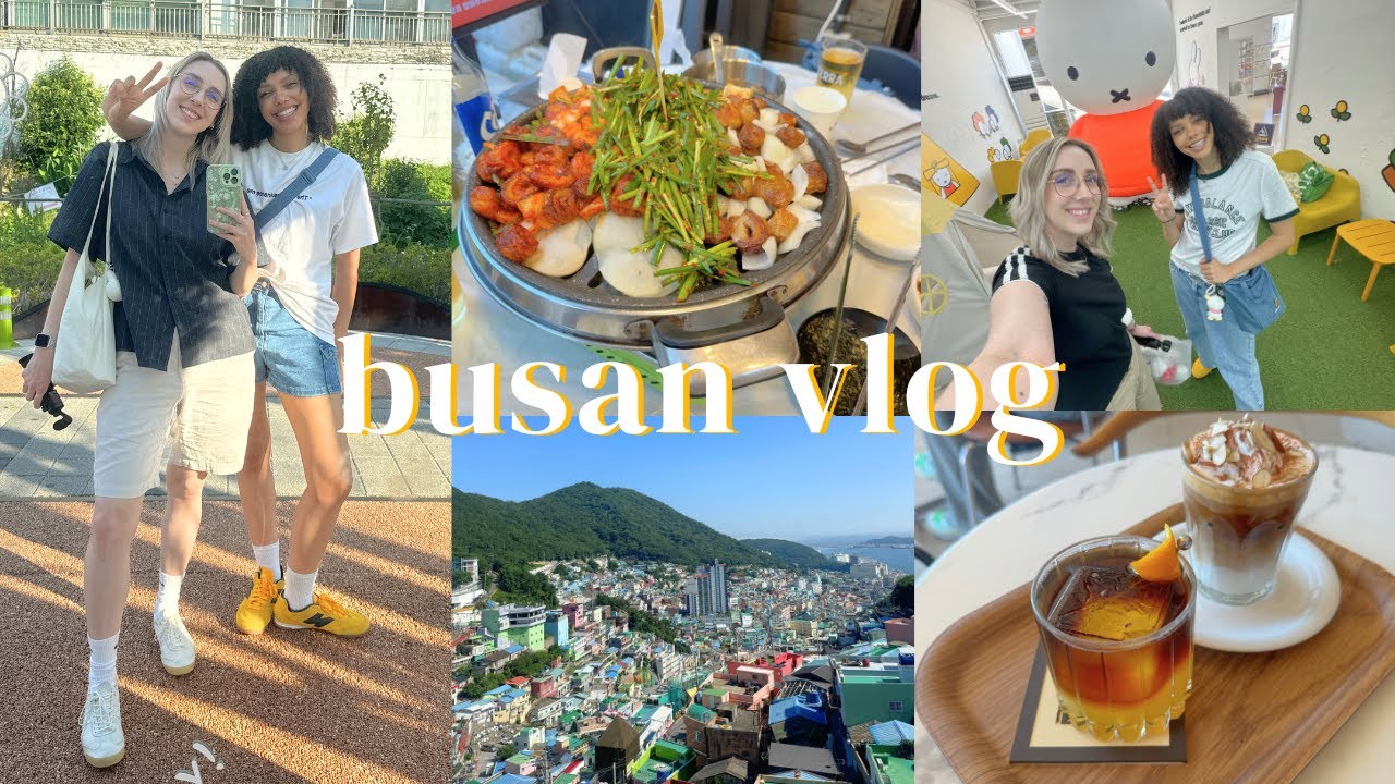 BUSAN VLOG | gamcheon culture village, miffy cafe, skyline luge ...