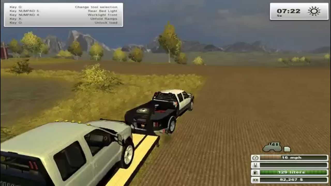 farming simulator 2013 f350 and pj trailers mod review - YouTube