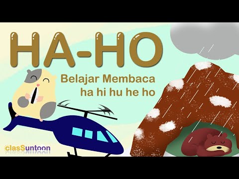 Belajar membaca ha hi hu he ho serta mengeja untuk TK & PAUD - YouTube