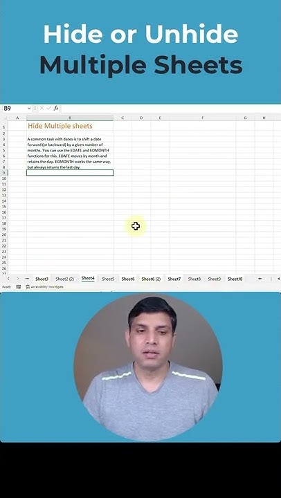 Hide or unhide multiple sheets - YouTube