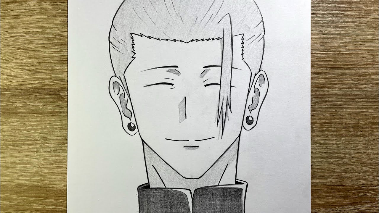 how to draw Geto Suguru from Jujutsu Kaisen | Geto drawing step by step ...