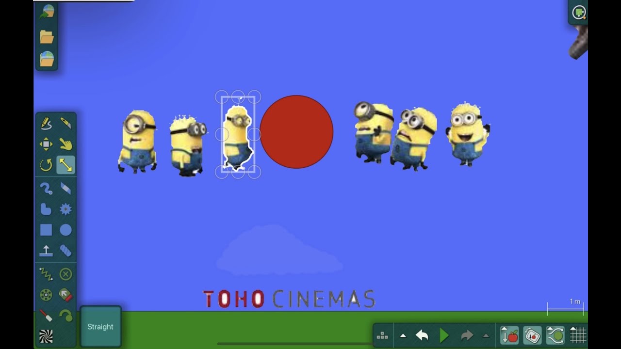 Minions teaser TOHO CINEMAS in Algodoo by Isaac Cartoon Design - YouTube