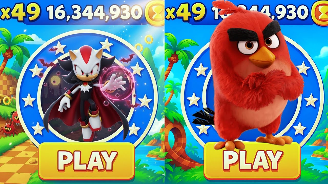 Sonic Dash - Vampire Shadow VS Angry Birds _ Movie Sonic vs All Bosses ...