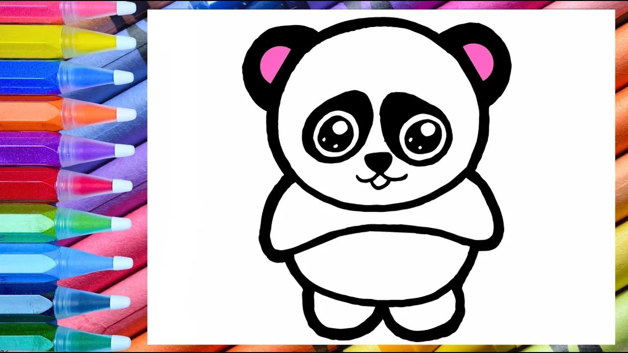 🐼 How To Draw A Cute Panda 🐼 Drawing And Coloring a Panda 🌈 Drawings ...
