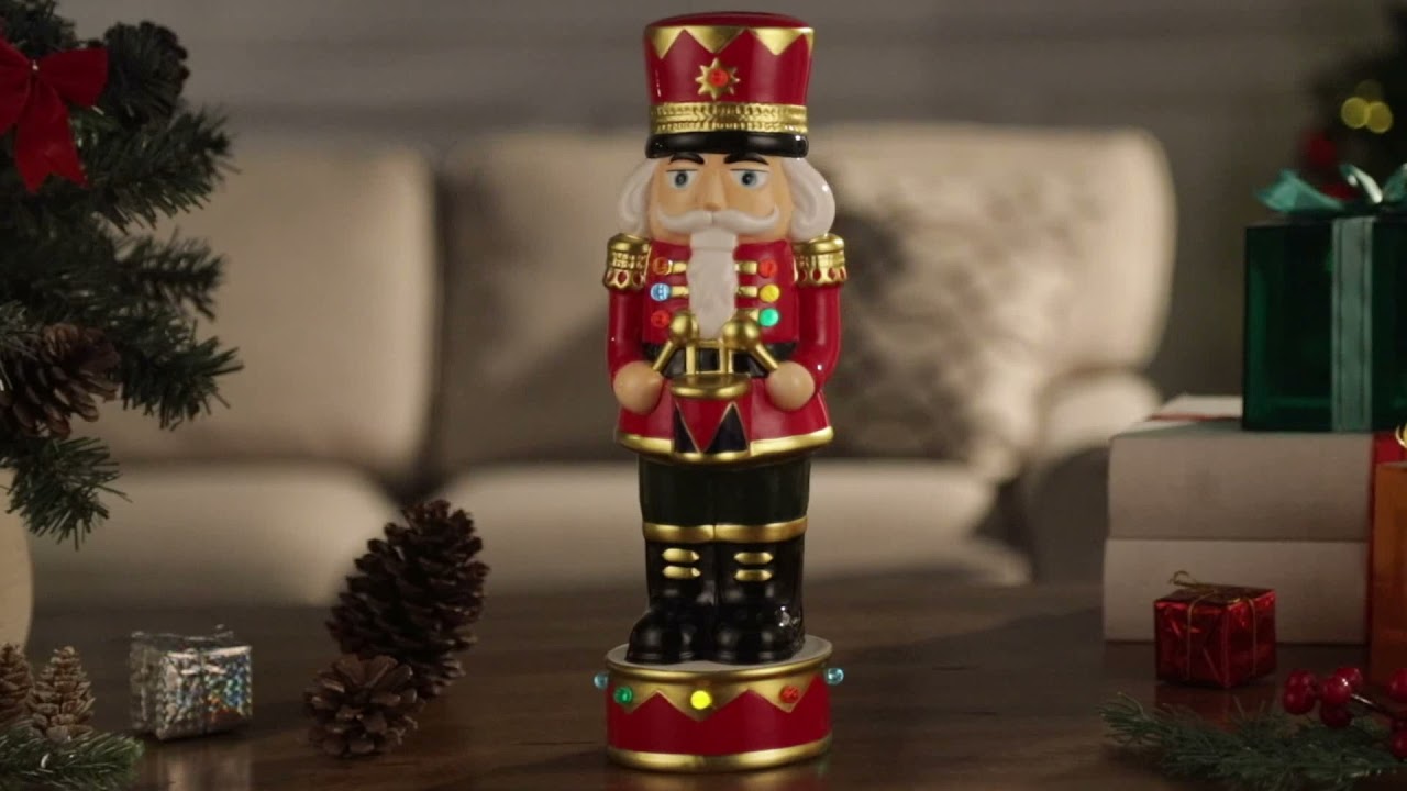 12" Ceramic Nutcracker With Drum - YouTube