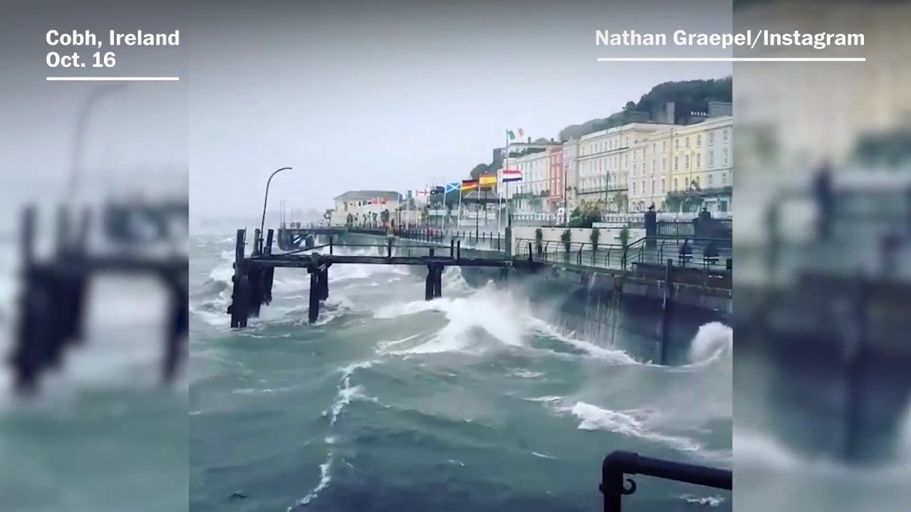 Video of Storm Ophelia in Ireland - YouTube