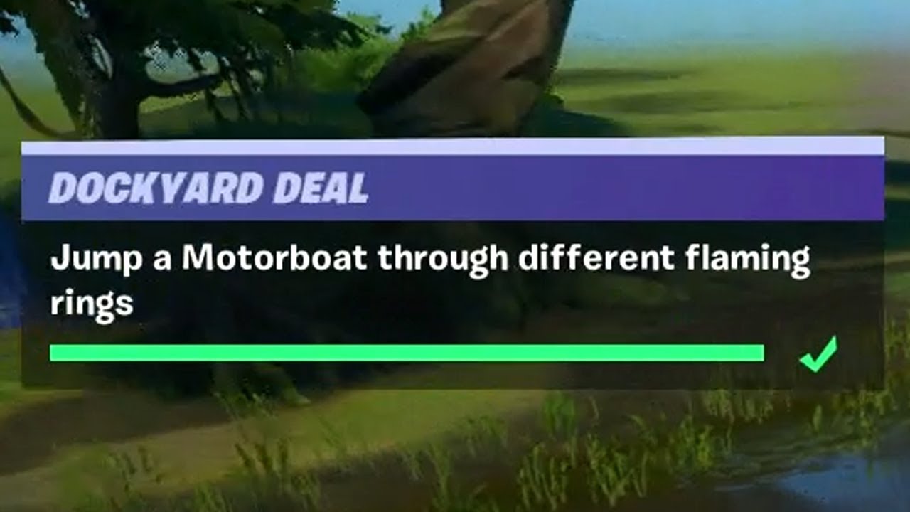 Jump a Motorboat through Different Flaming Rings (3) - Fortnite ...
