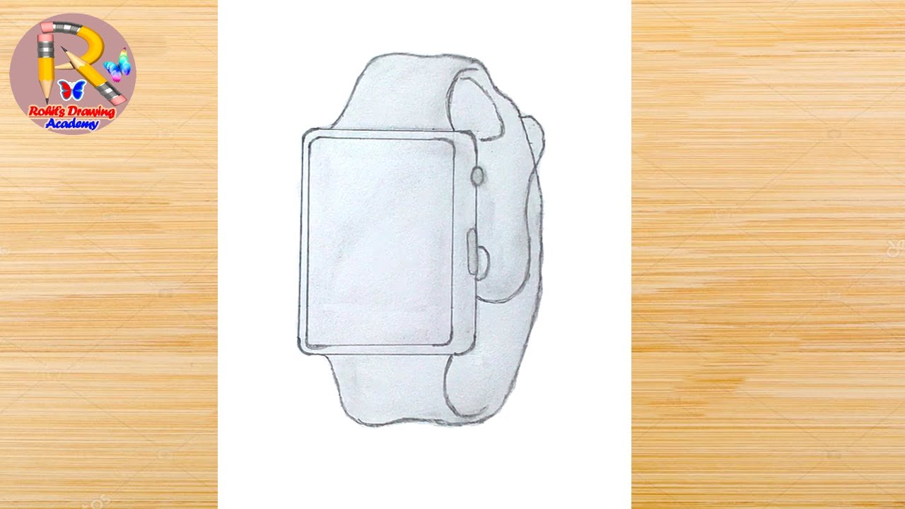 How to draw a smart watch || Smart watch drawing for kids || how to ...
