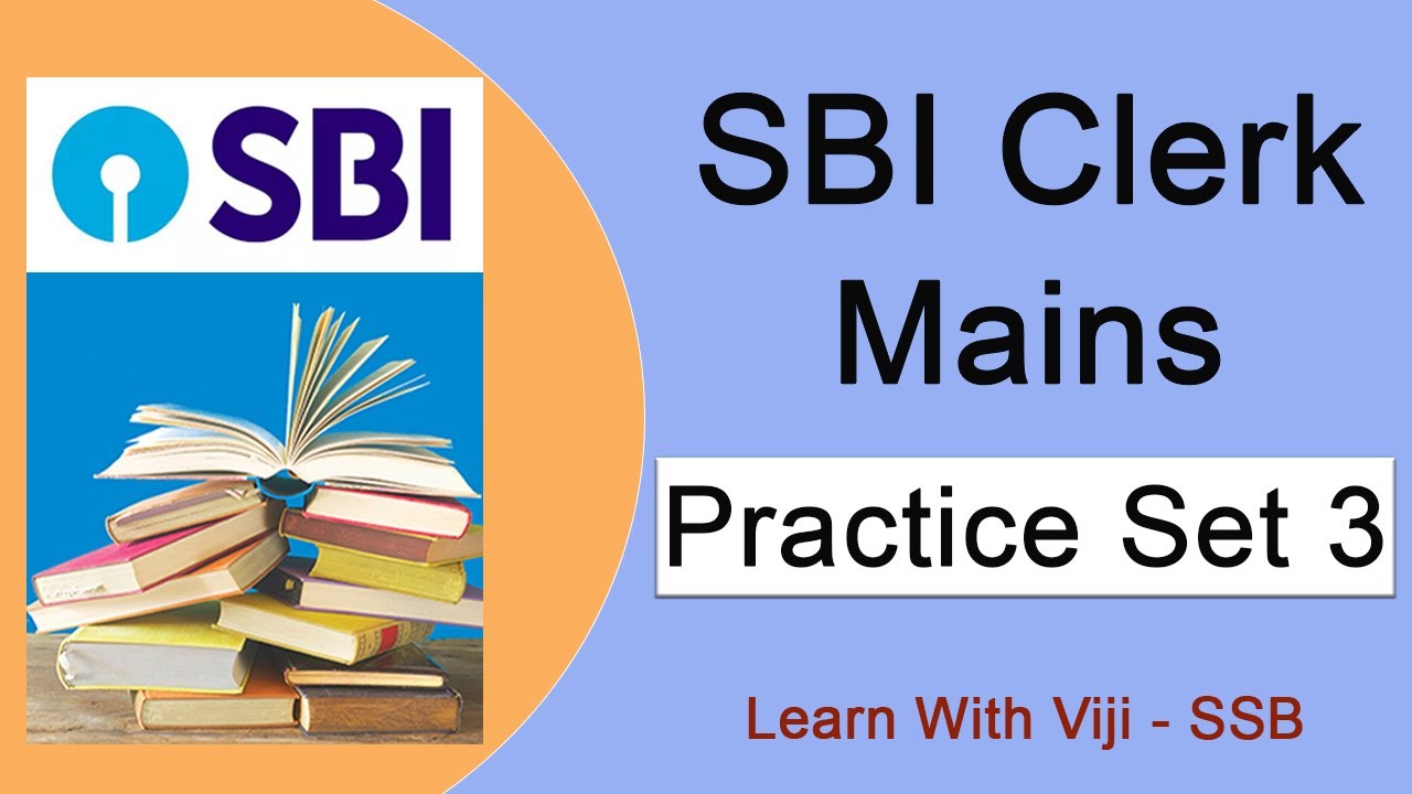 SBI Clerk Mains - Practice Set 3 - YouTube
