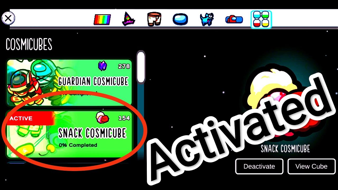 Snack Cosmicube Activated | Among Us - YouTube