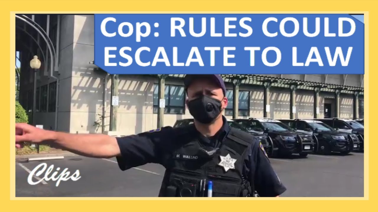COP: "RULES COULD ESCALATE TO LAW" - YouTube