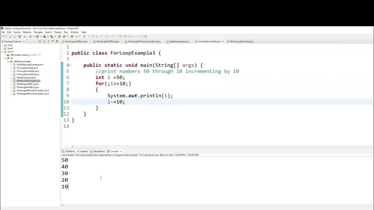 Java For Loop Variations | Java Tutorial - YouTube