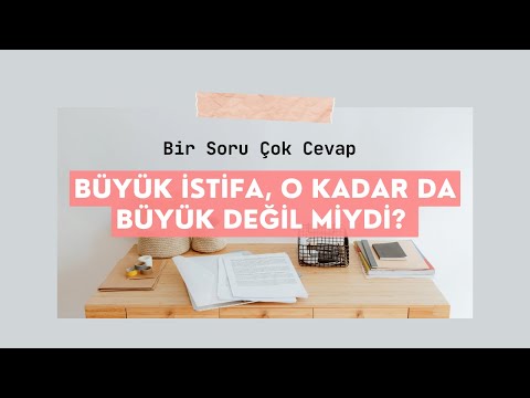 Büyük İstifa, O Kadar Da Büyük Değil Miydi?-Bir Soru Çok Cevap