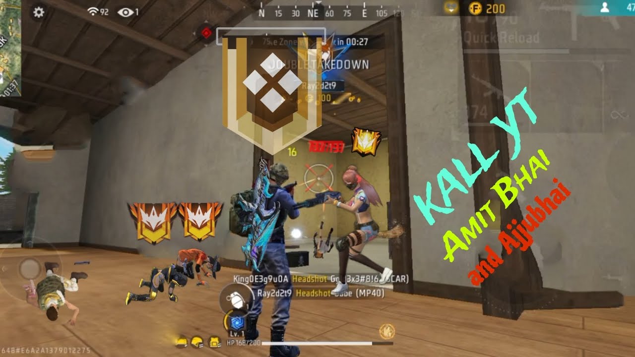 kall yt. 🤬and Ajjubhai ,😱😭and Amit Bhai 1vs🤬 3#freefireshorts # ...
