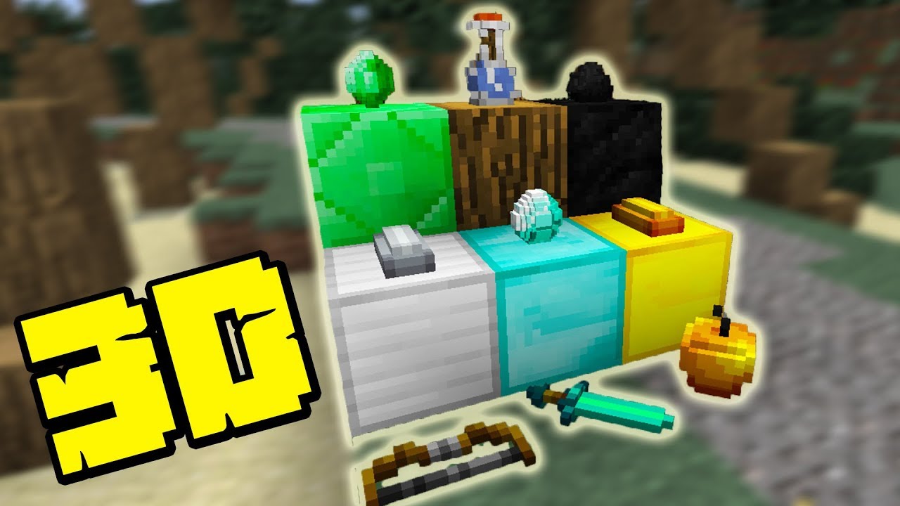 ALLE MINECRAFT ITEMS PLAATSEN IN 3D! - YouTube