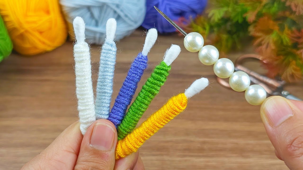 I made a new model using cotton buds, paper clips and knitting thread ...