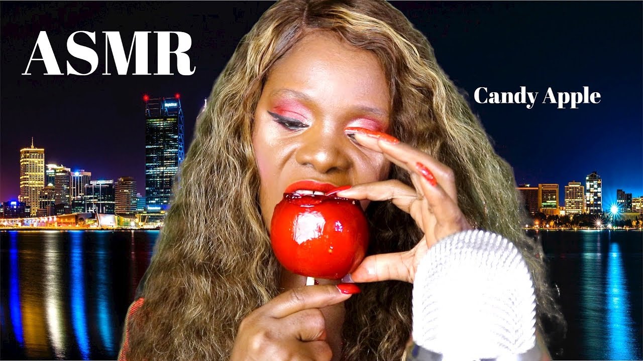 Candy Apple Asmr Eating Sounds Lips Smacking Worthy Youtube