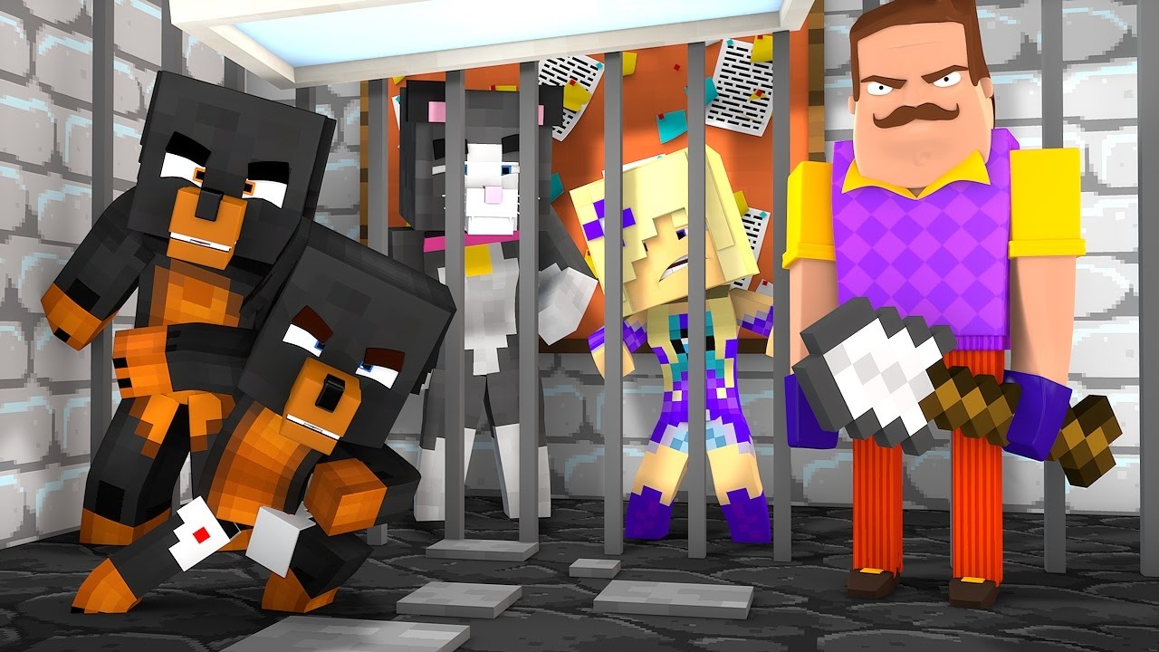 Minecraft Baby Hello Neighbor - PRINCESSES GET ATTACKED BY NEIGHBOUR IN ...