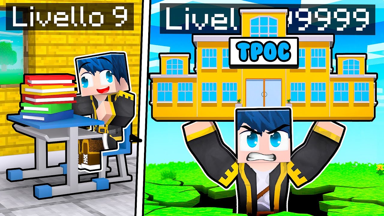 COSTRUISCO LA SCUOLA DI LIVELLO 99999 SU MINECRAFT! - YouTube