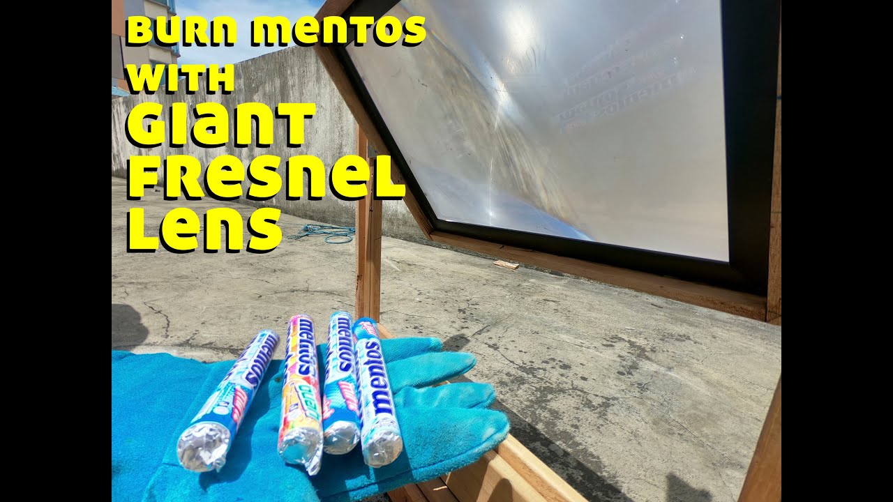 Experiment: Fresnel lens vs MENTOS and other things - YouTube