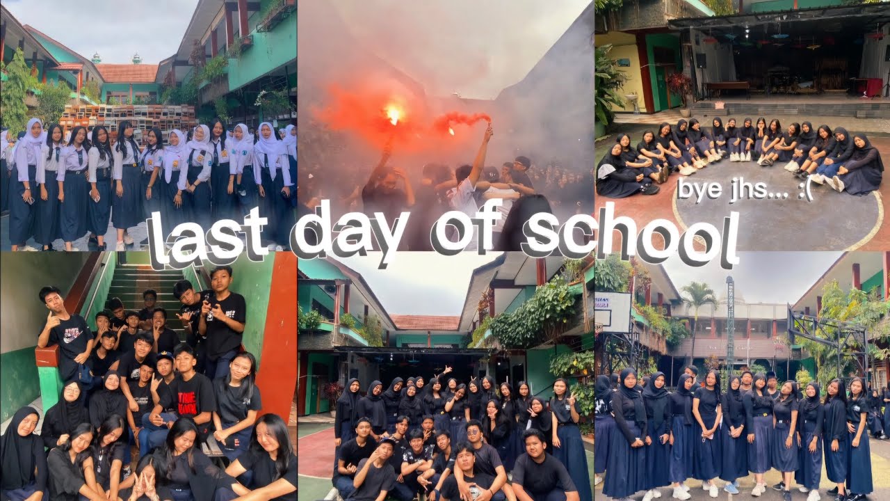 VLOG | last day of junior high school 🙁: foto seangkatan, random vlog 𖤐⭒๋࣭ ⭑ - YouTube