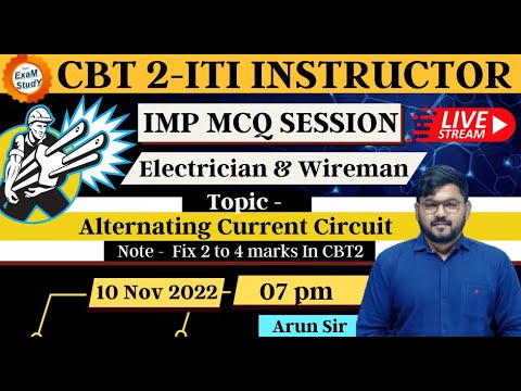 ITI CBT - 2 Mains | IMP MCQ Session | Alternating Current Circuit | By - Arun Sir - YouTube