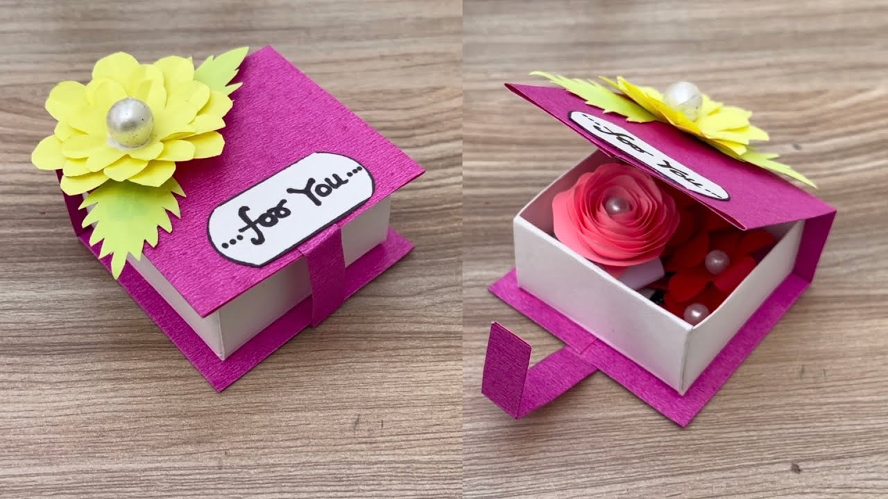 Gift Box Idea | Handmade Gift Box | Easy and beautiful paper Gift Box ...