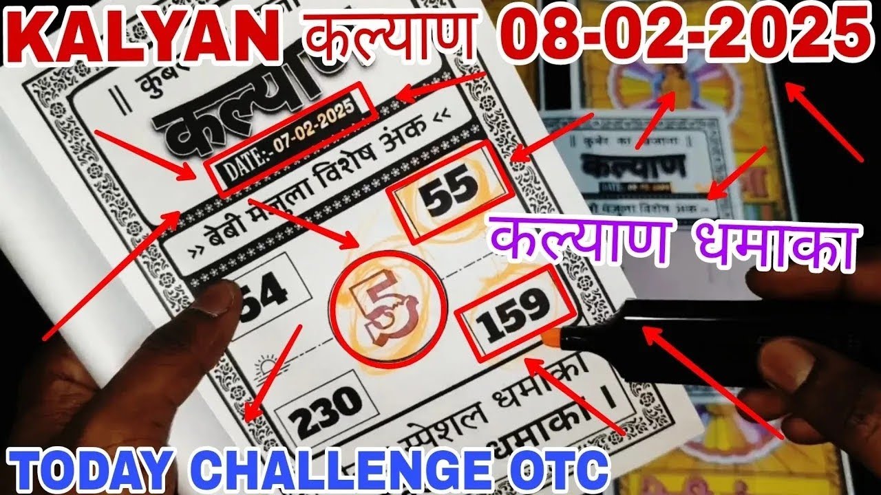 Kalyan Today 08-02-2025 | Kalyan Chart | Satta Matka | Fix Open & Jodi ...