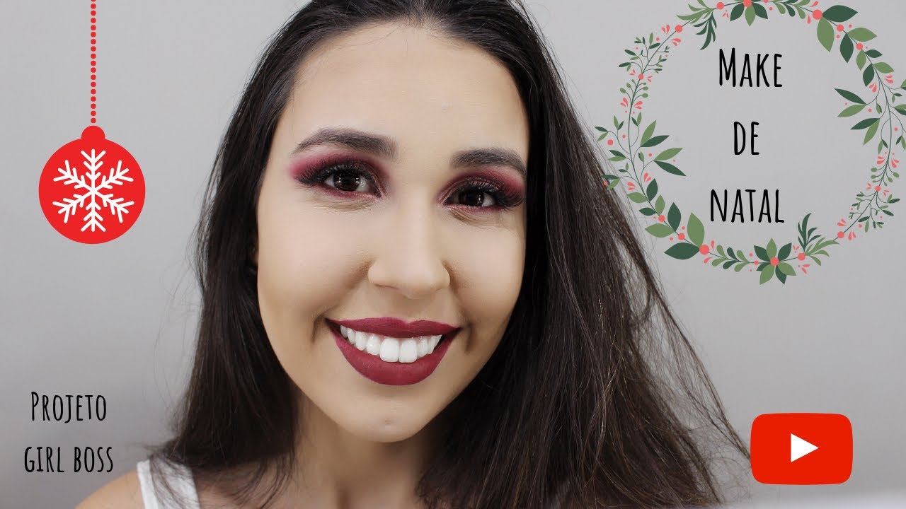 IDEIA DE MAKE PARA O NATAL! - YouTube