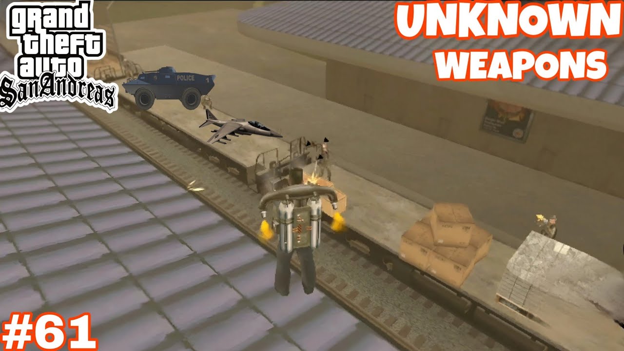 CJ STEALING A UNKNOWN WEAPON WITH HIS NEW JETPACK || GTA SAN ANDREAS ...