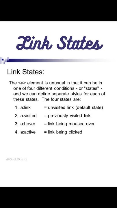 Link States in HTML #shorts - YouTube