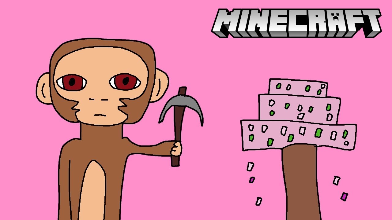 Monkey Plays Minecraft On A New Server - YouTube