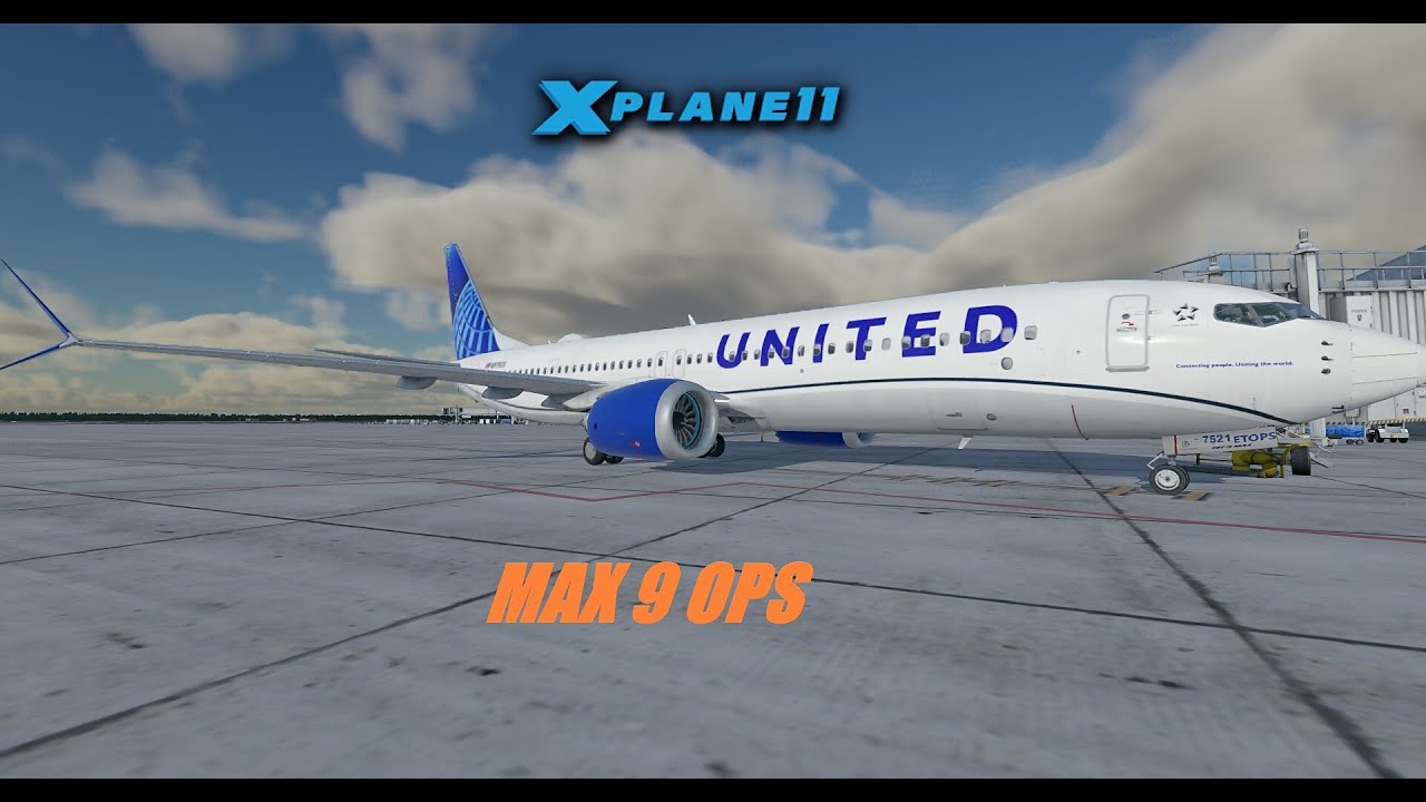 X-Plane 11.55 UAL MAX 9 Flight Ops To Chicago O'Hare Live - YouTube