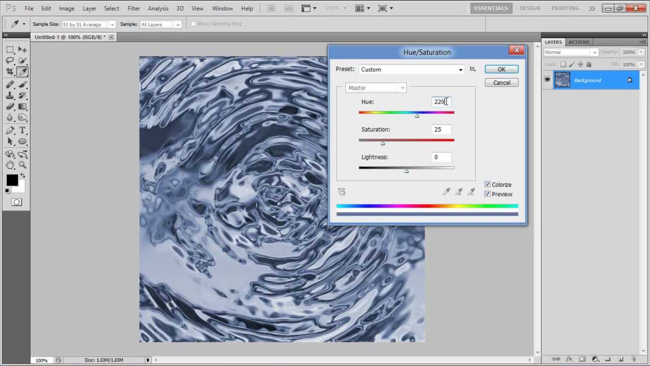 How to create a water surface background in Photoshop - YouTube