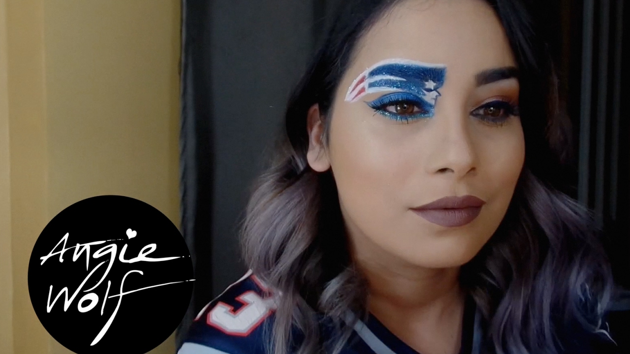 Patriots Makeup 2017 - By Angie Wolf - YouTube