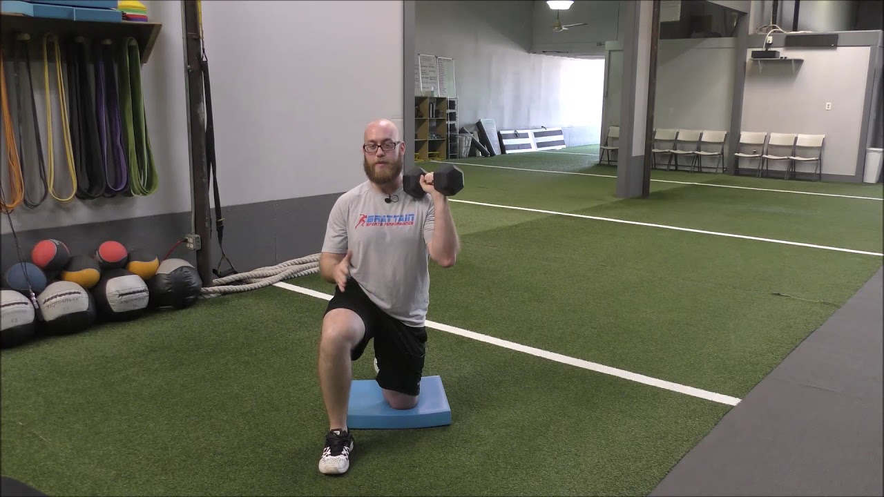 Half Kneeling Single-Arm Overhead Press - YouTube