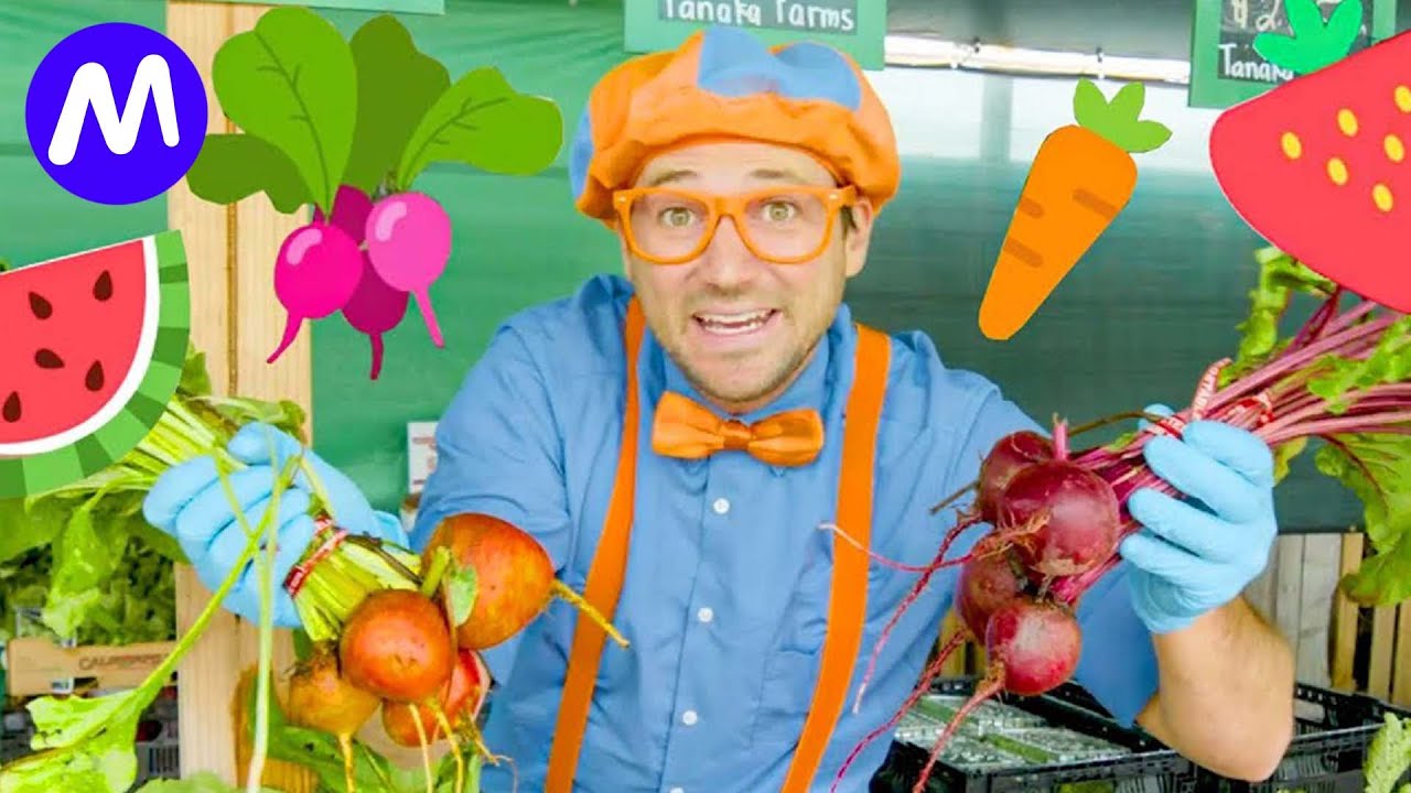 Blippi goes to The Farm | Kids Cartoon Show | Toddler Songs | Healthy ...