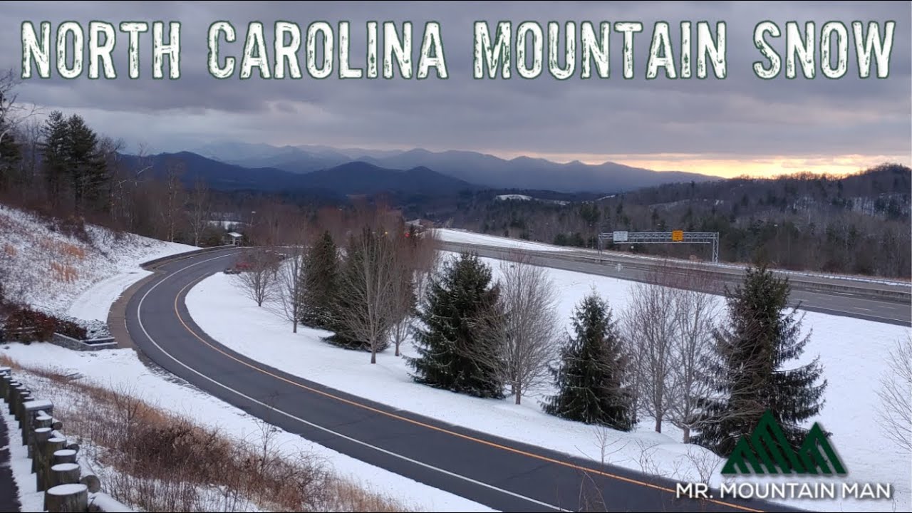 Wintertime Snow in the Mountains of North Carolina - YouTube