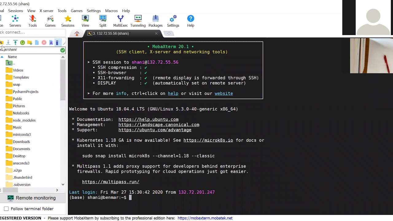 Mobaxterm tutorial (by Shani Klein, Hebrew). Terminal to server that is ...