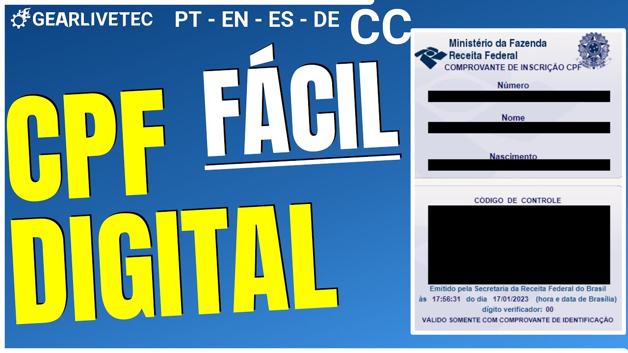 Como fazer CPF DIGITAL? Como BAIXAR O CPF DIGITAL no CELULAR 2023 ...