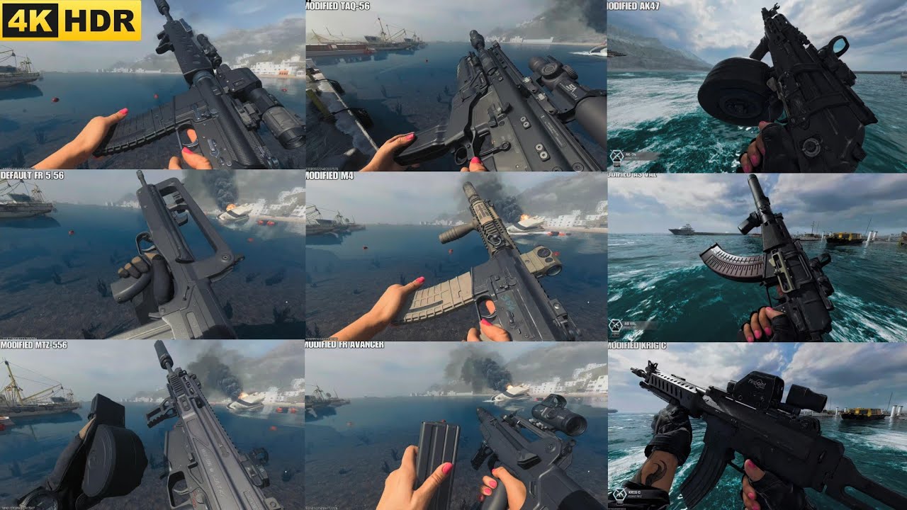 CALL OF DUTY HQ | All Assault Rifles inspection (default/modified) 4k ...