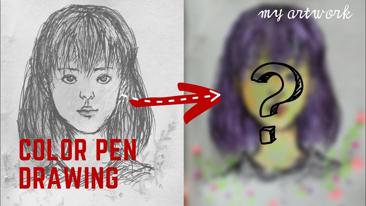 Color Pen Drawing - YouTube