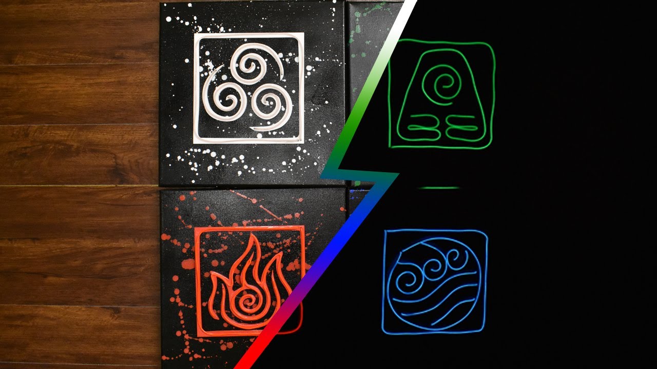 "Avatar : The Last Airbender" Elemental 3D Printed Neon Sign (Process ...