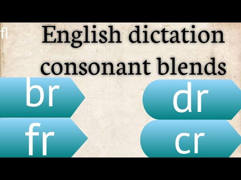 English dictation/consonant blends/easy english - YouTube