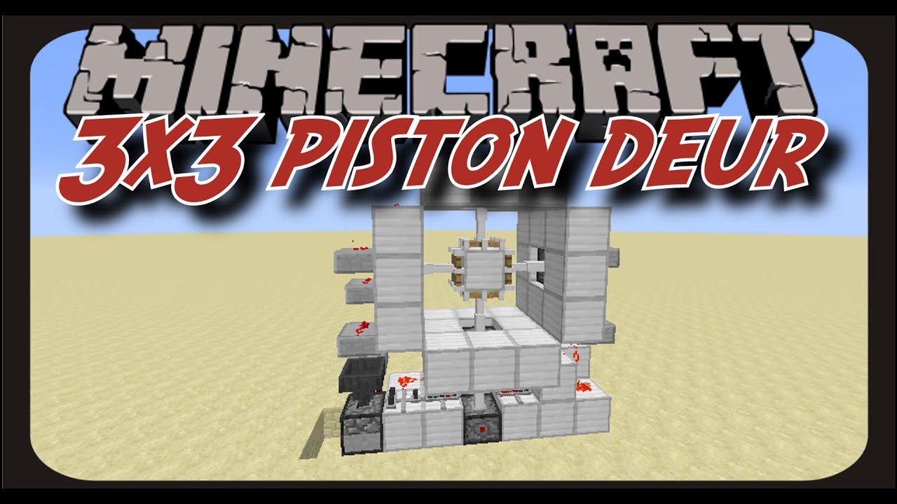 3x3 PISTON DEUR [redstone creatie] - YouTube