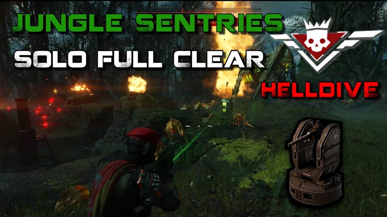 Helldivers 2 (Ultrawide) - Solo in the Jungle with Sentries - YouTube